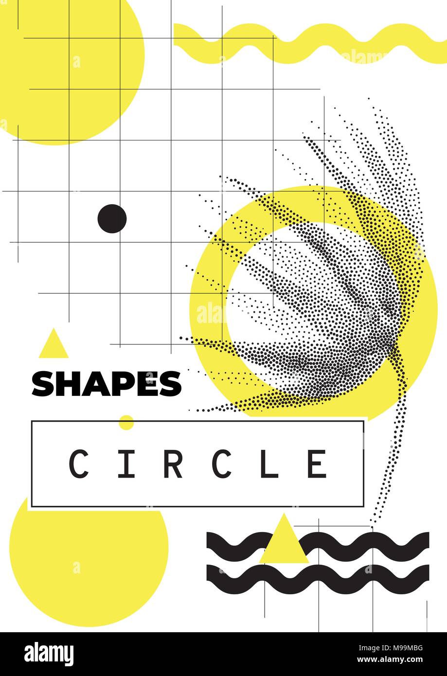 Colorful poster trend geometric shapes Stock Vector Image & Art - Alamy