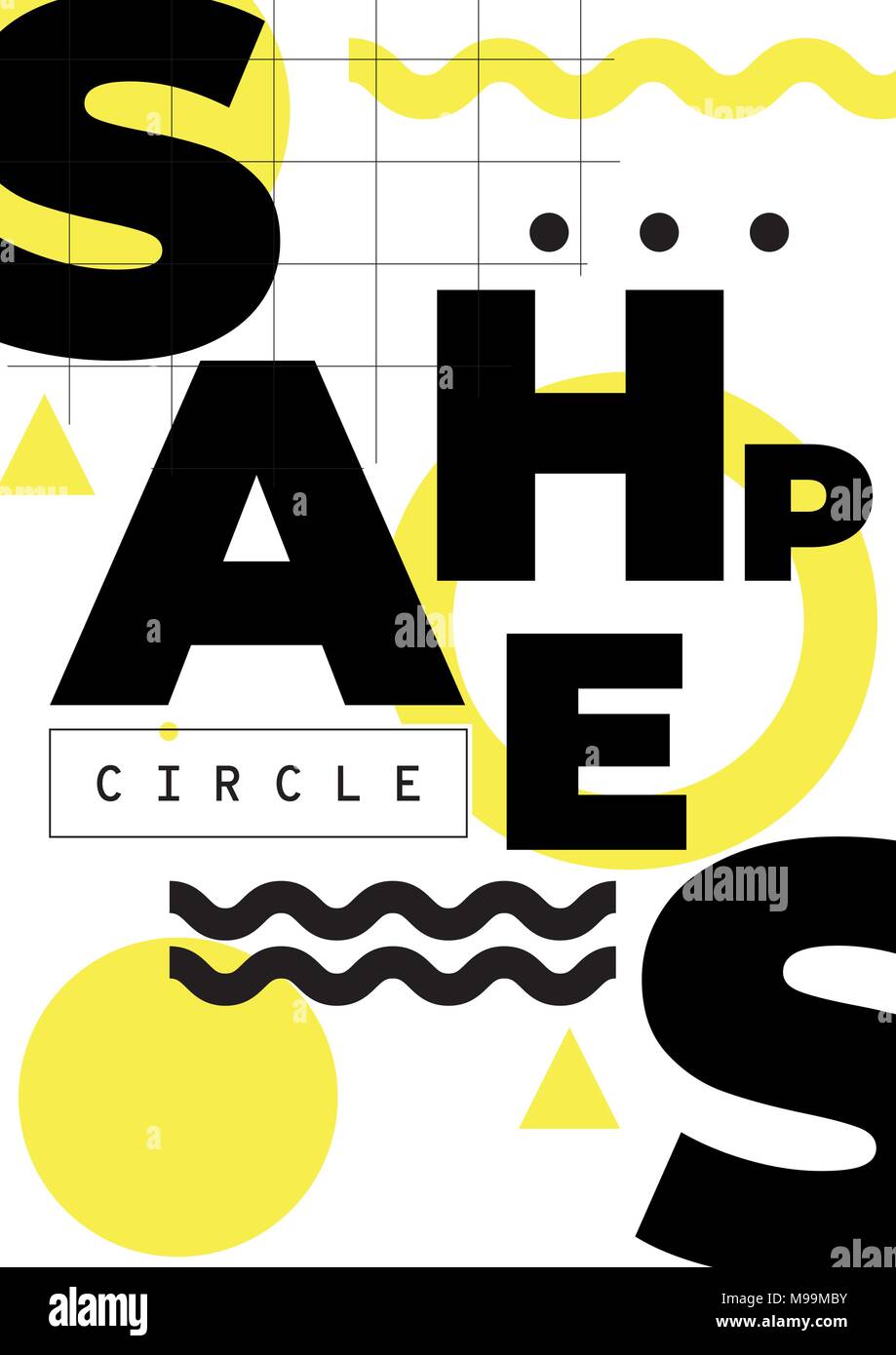 Colorful poster trend geometric shapes Stock Vector Image & Art - Alamy