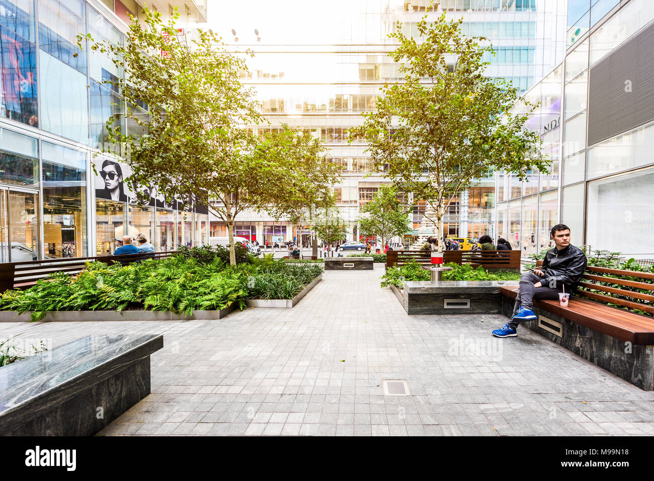 New York City, USA - October 28, 2017: Manhattan NYC Verizon Plaza ...