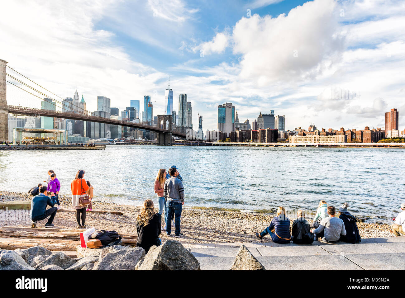 Brooklyn bridge park beach view hi-res stock photography and images - Alamy