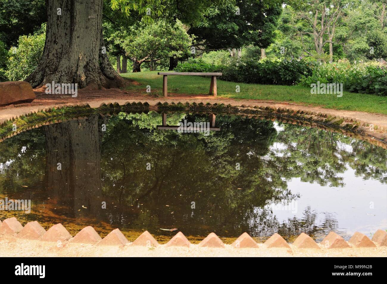 Fish pool at Thomas Jefferson's Monticello Stock Photo - Alamy