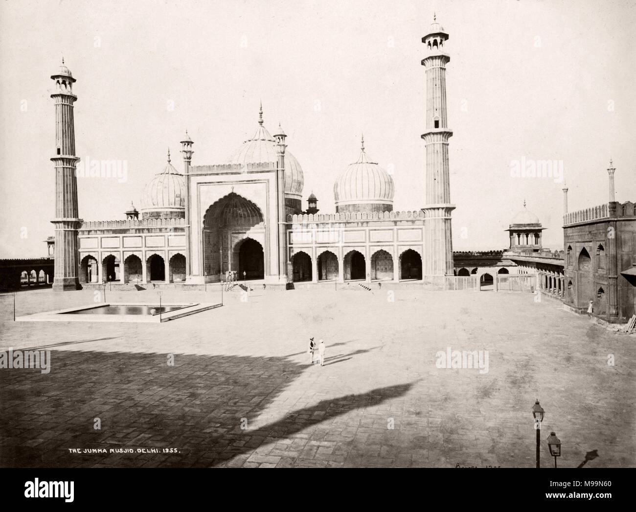 19th century vintage photograph India - Jama Masjid mosque, Delhi ...