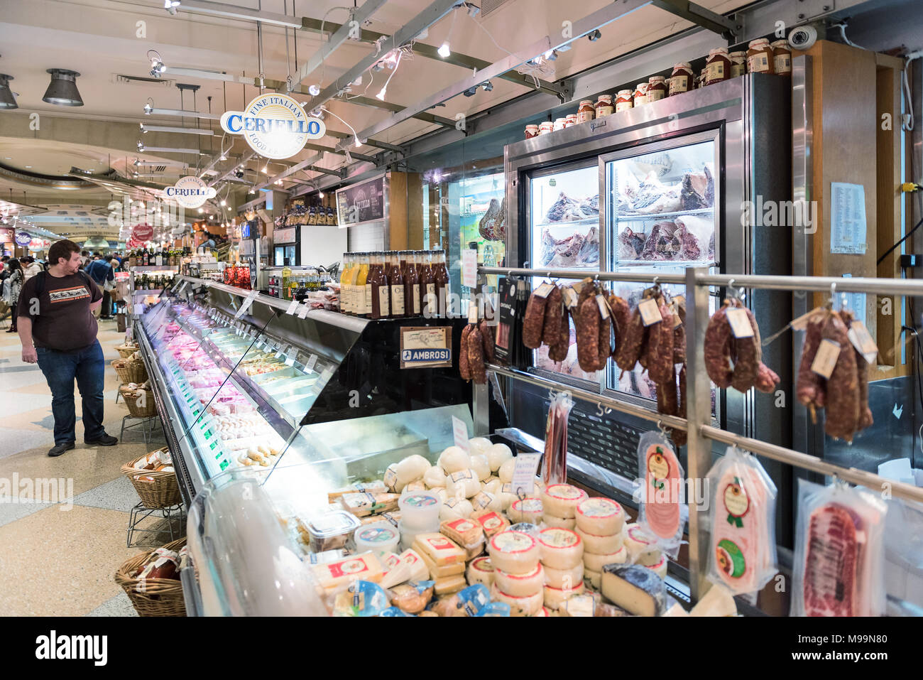New York, USA - October 29, 2017: Grand Central Market in New York City ...