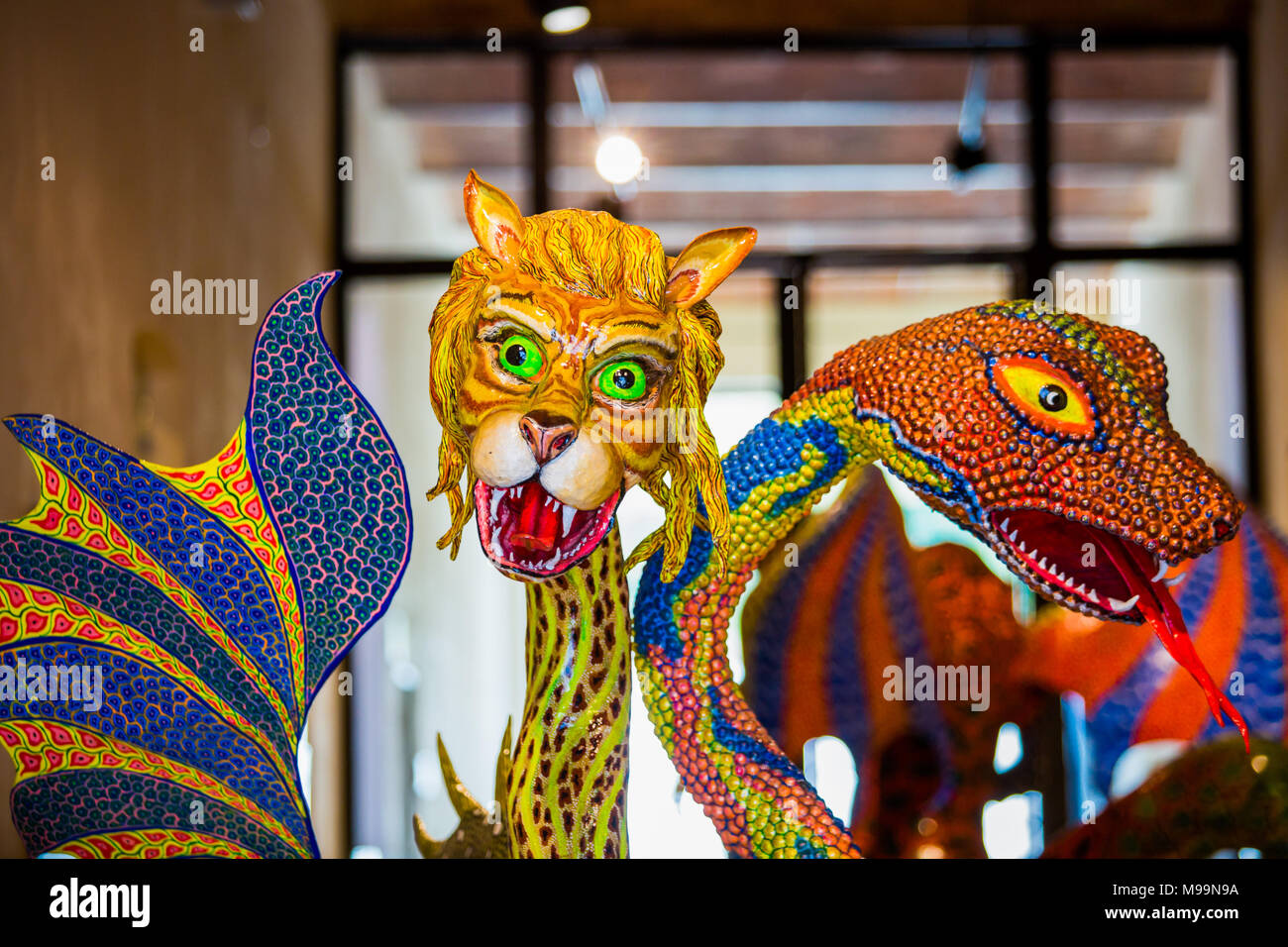 Traditional Mexican art alebrije folklore big sculpture Stock Photo - Alamy