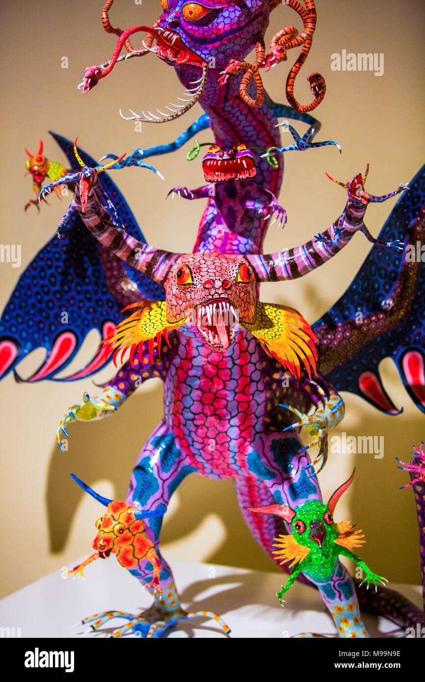 Traditional Mexican art alebrije folklore big sculpture Stock Photo - Alamy