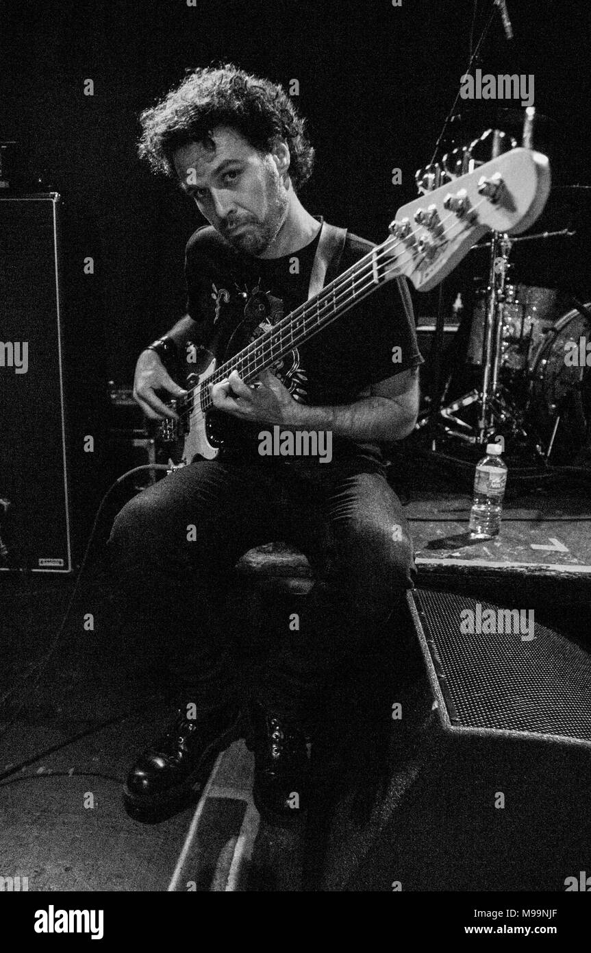 Grant Fitzpatrick of Mink during soundcheck at the Ventura Majestic ...
