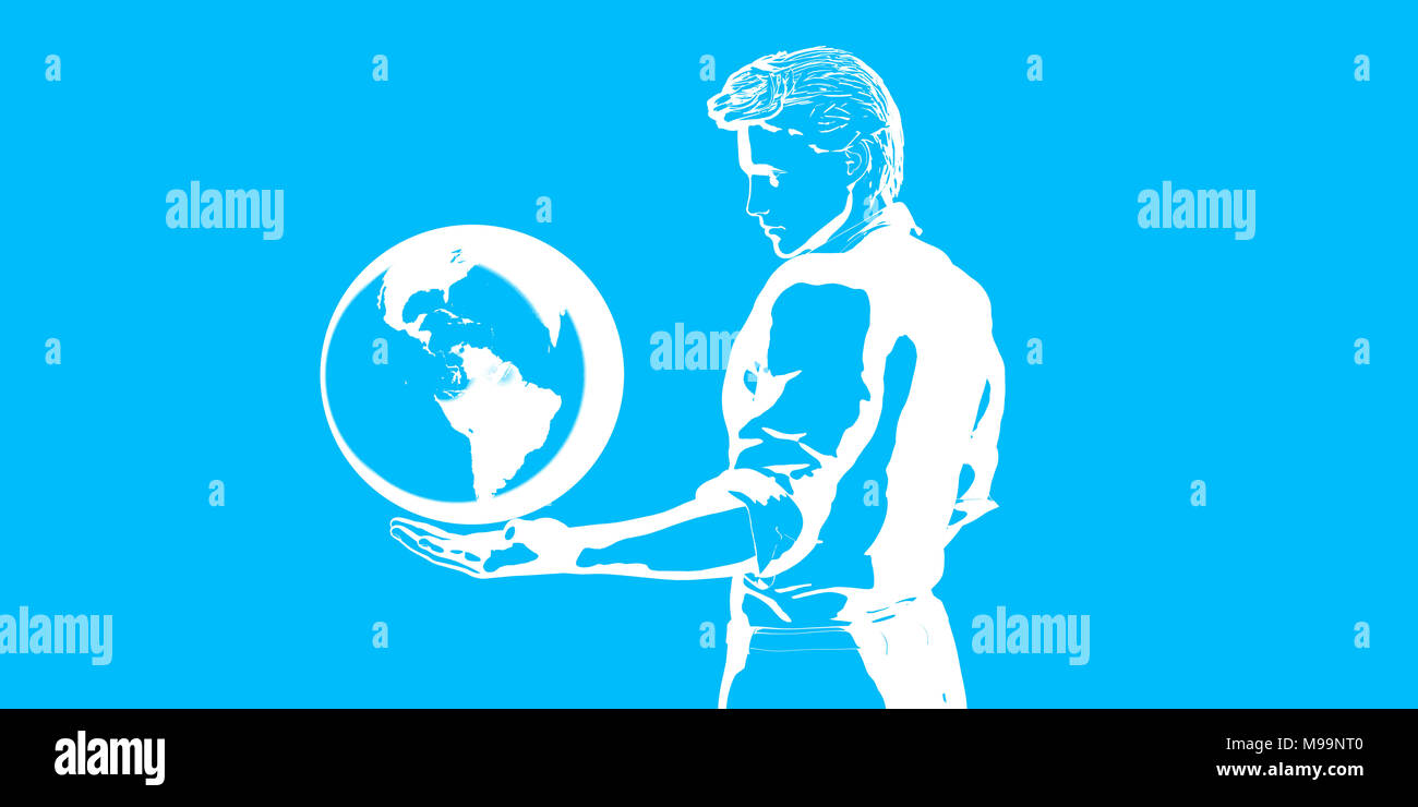 Modern Digital Economy on a Global Work Scale Stock Photo - Alamy