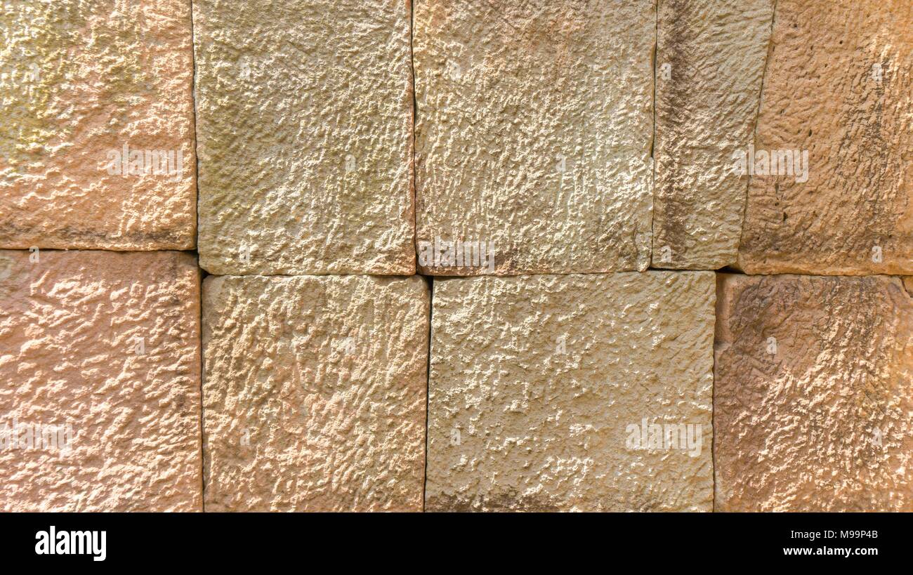 background laterite texture old wall of ancient temple in thailand ...