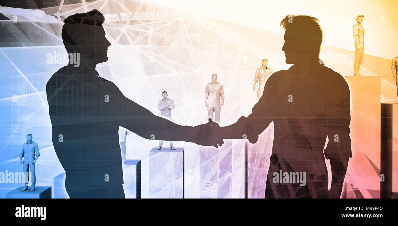 Business Collaboration with two Businessmen Shaking Hands Stock Photo ...