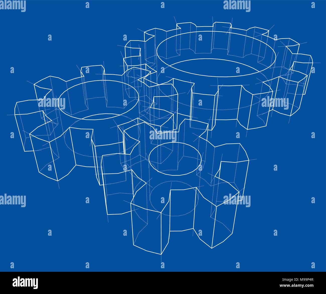 3D gear wheel. Vector Stock Vector Image & Art - Alamy