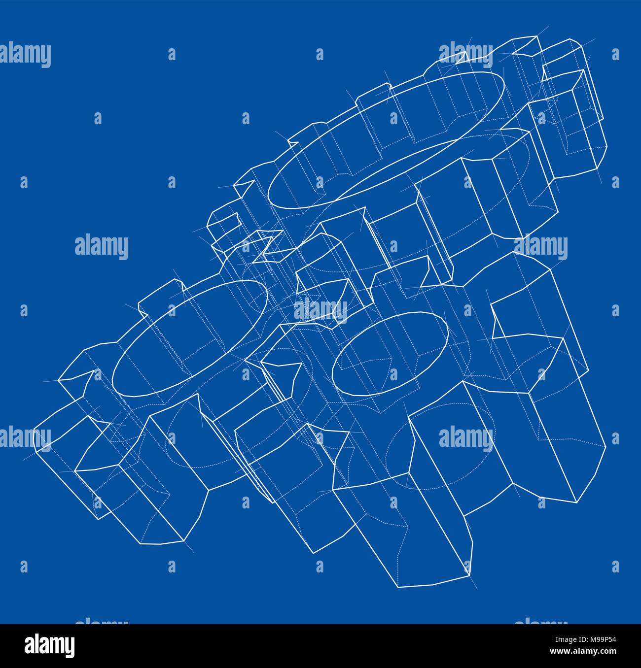 3D gear wheel. Vector Stock Vector Image & Art - Alamy
