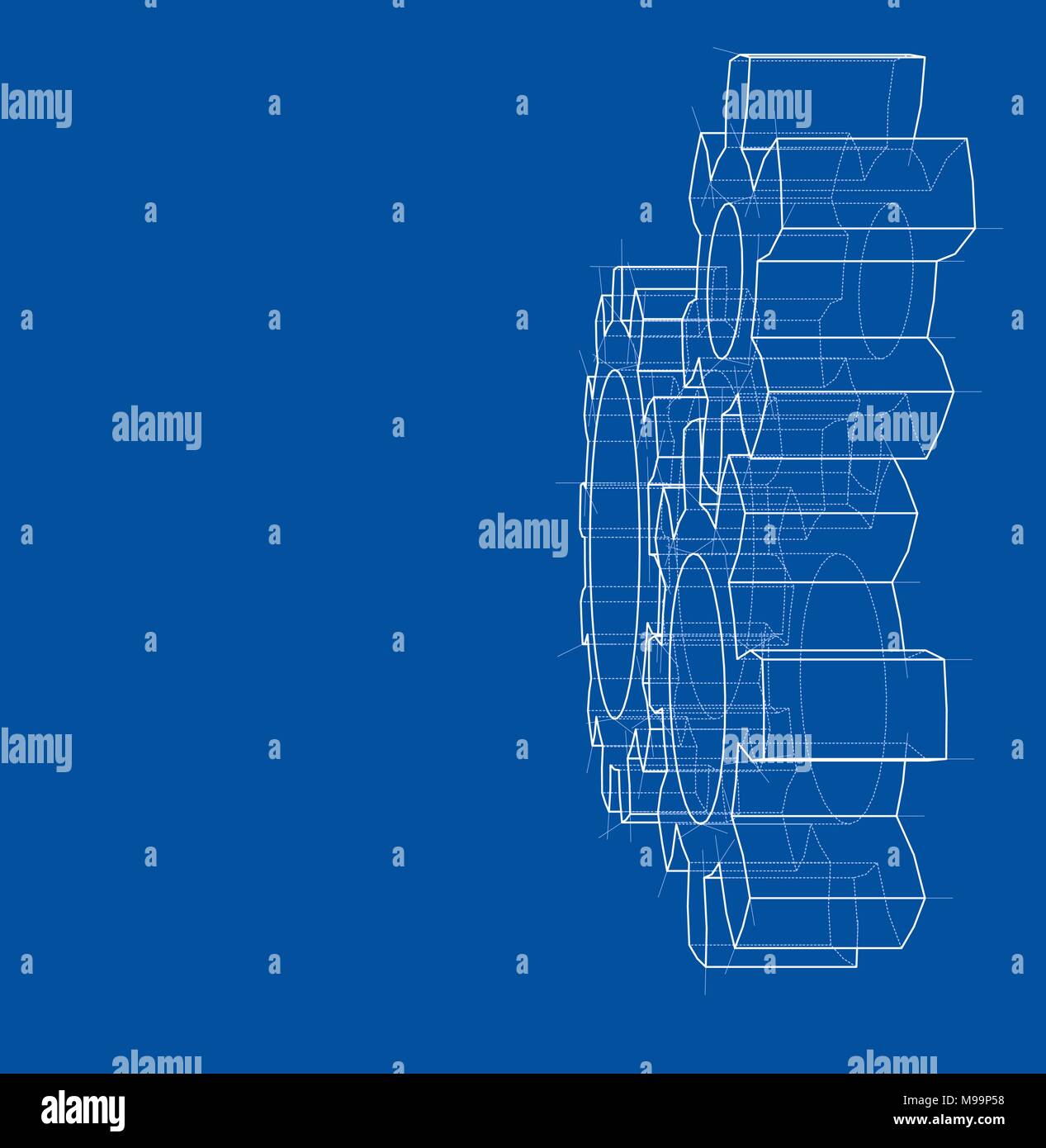 3D gear wheel. Vector Stock Vector Image & Art - Alamy