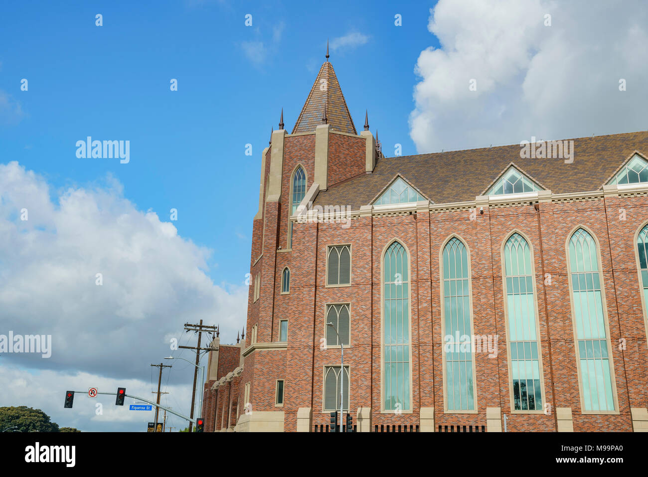 Los Angeles, MAR 16: Exterior view of the beautiful USC Marshall MBA ...