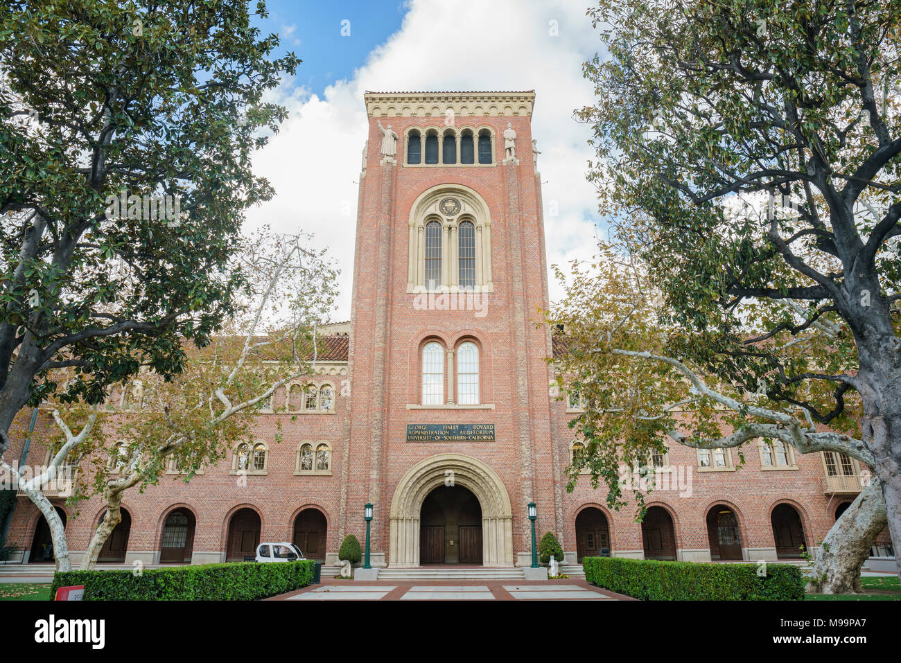 Los Angeles, MAR 16: Exterior view of the beautiful Bovard ...
