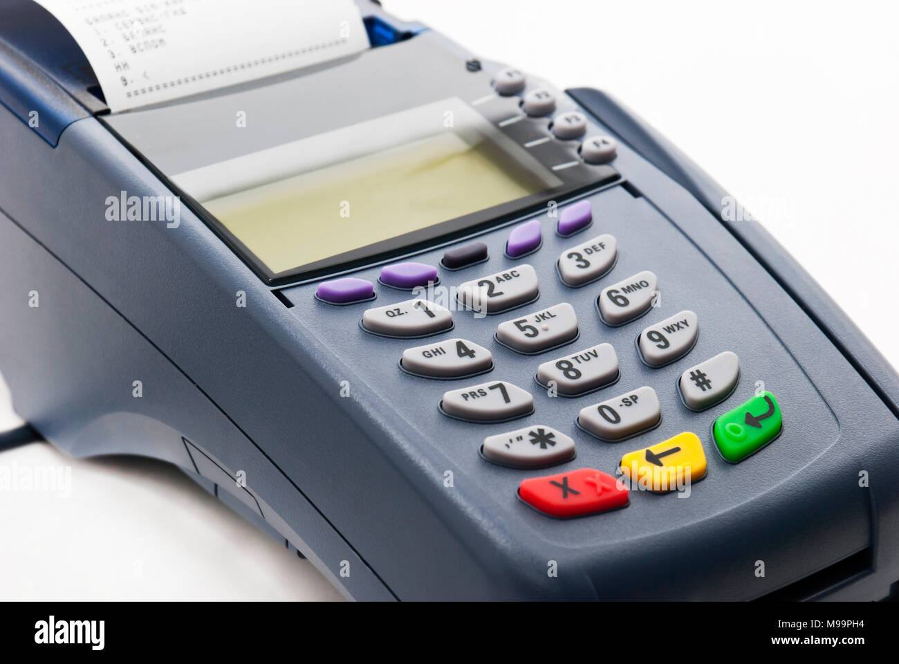 Credit card reader for payment of purchases Stock Photo - Alamy
