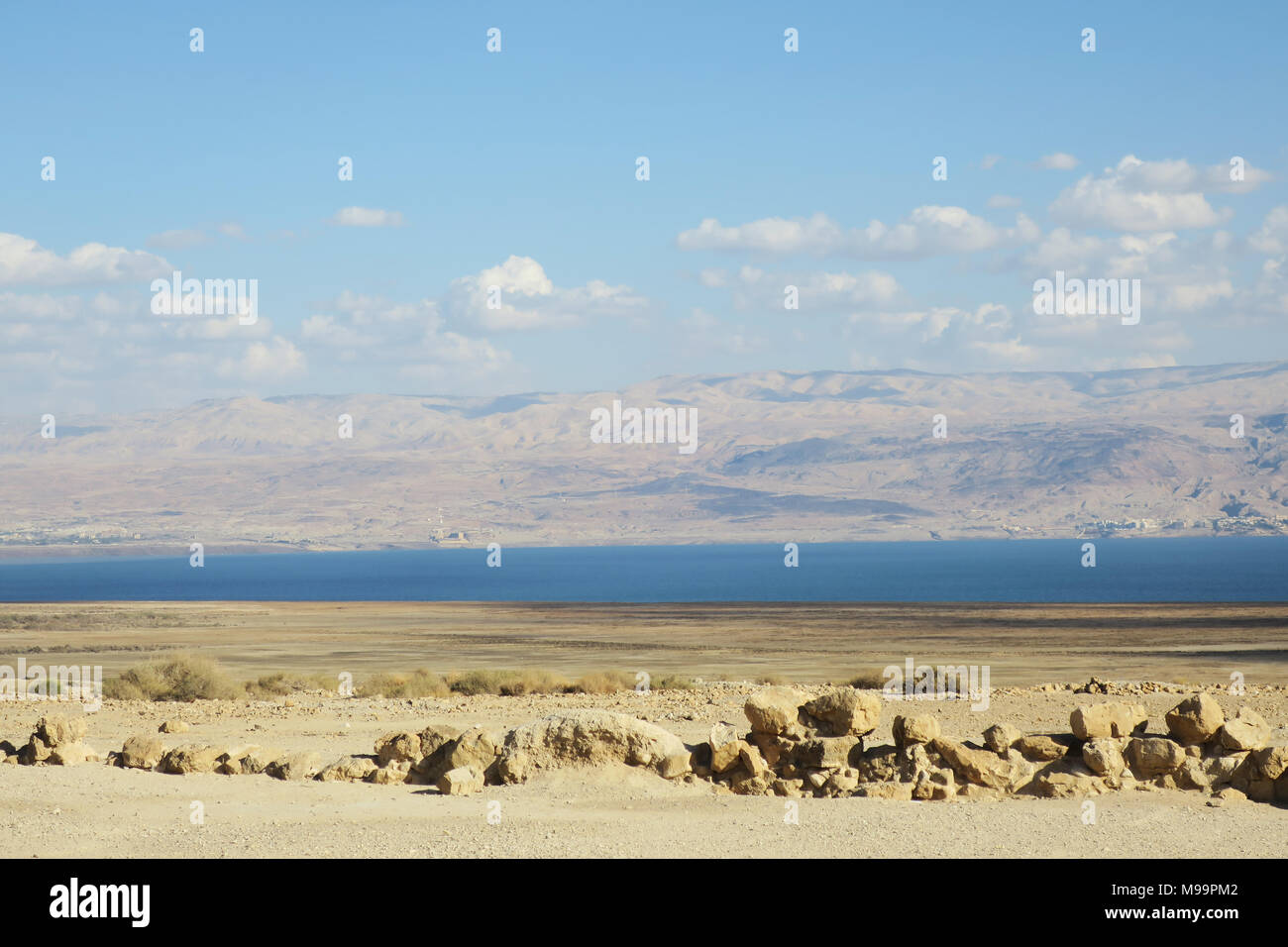 Dead Sea landscape, Judean wilderness and mountains of Moab Stock Photo ...
