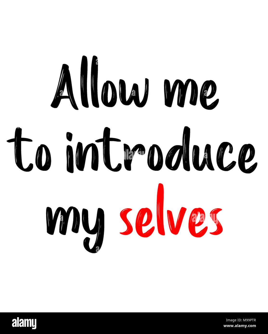 Allow me to introduce my selves Stock Photo - Alamy