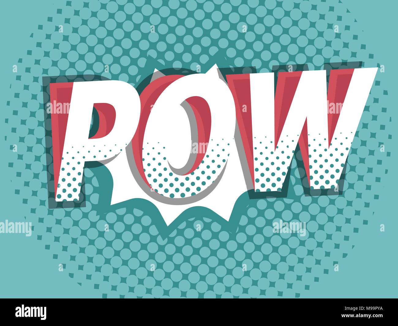 illustration of pow comic book, pop art background Stock Vector Image ...