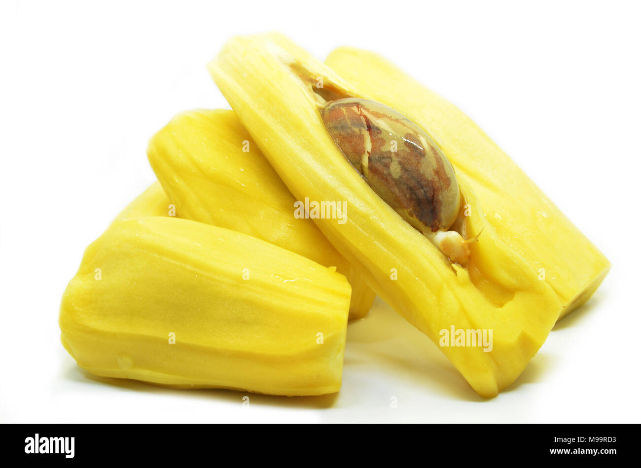 Ripe jackfruit isolated on the white background Stock Photo - Alamy