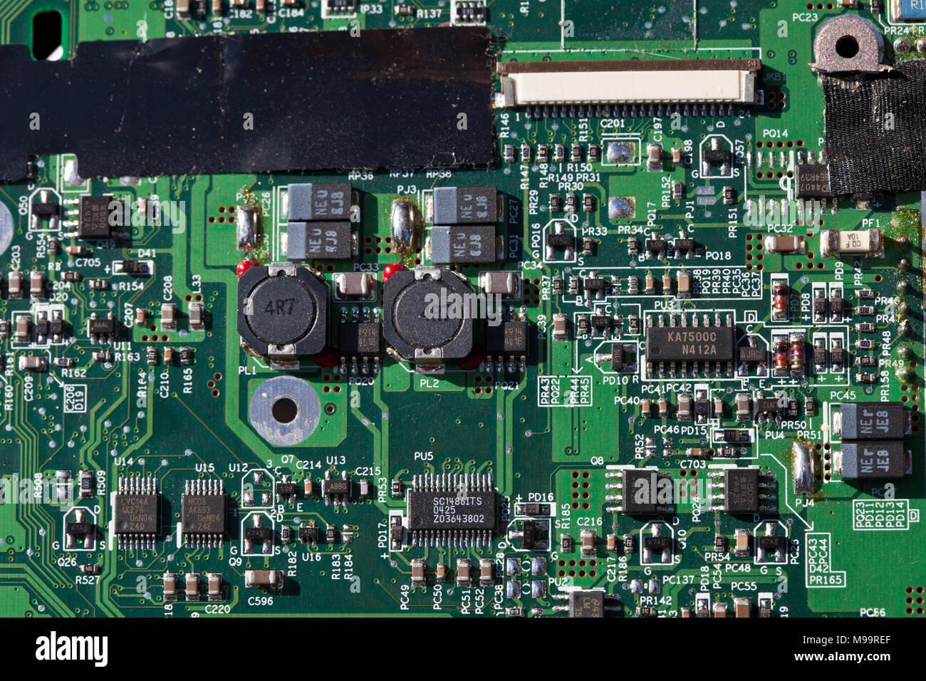 Macro picture of computer electronics Stock Photo - Alamy