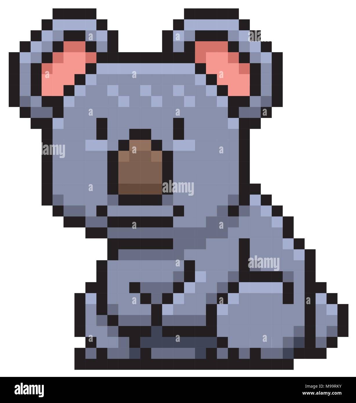 Pixel koala Stock Vector Images - Alamy