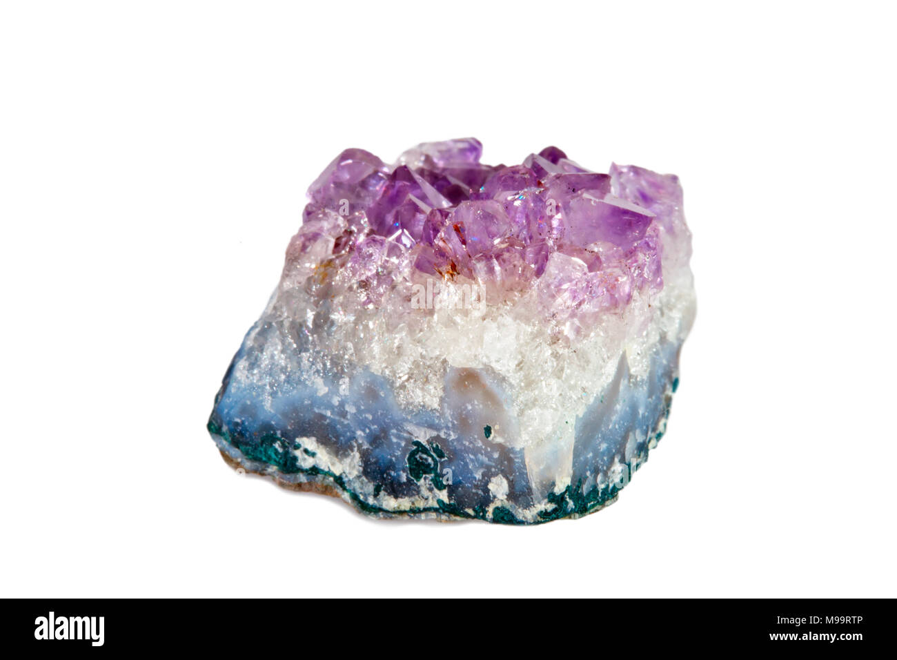Macro shooting of natural gemstone. Mineral amethyst. Isolated object ...