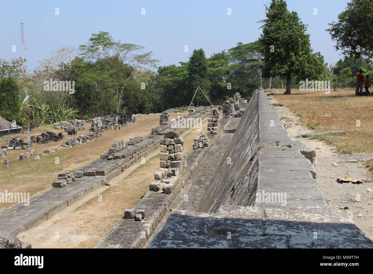 The atmosphere at Ratu Boko Palace in Yogyakarta, one of the ancient ...