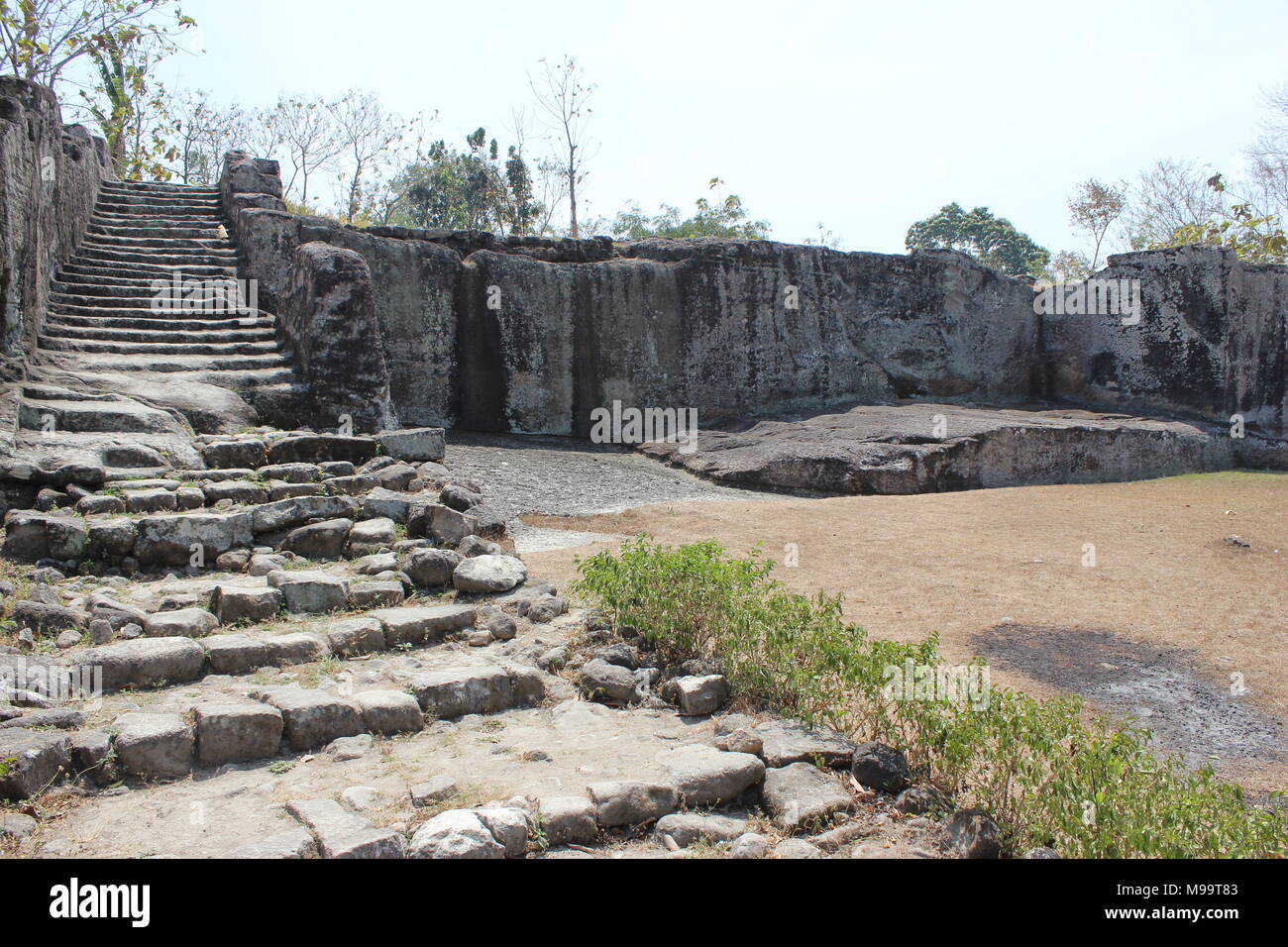 The atmosphere at Ratu Boko Palace in Yogyakarta, one of the ancient ...