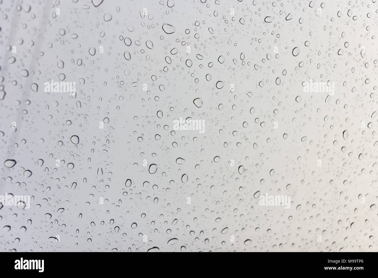 Water drops on glass raining day Stock Photo - Alamy