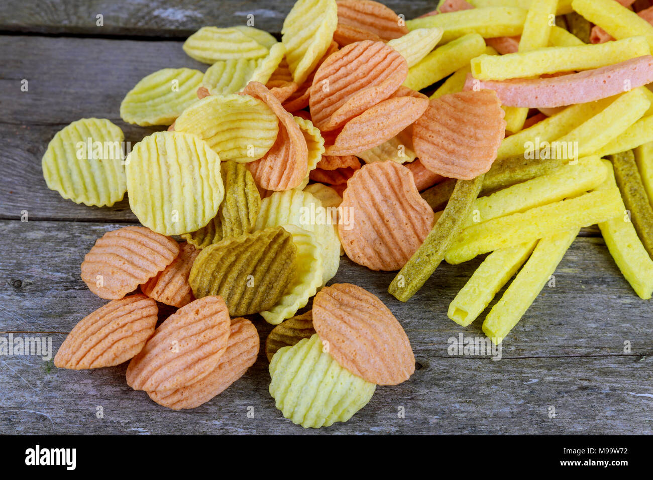 Spicy corn chips fritos closeup of a pile of appetizing corn chips ...
