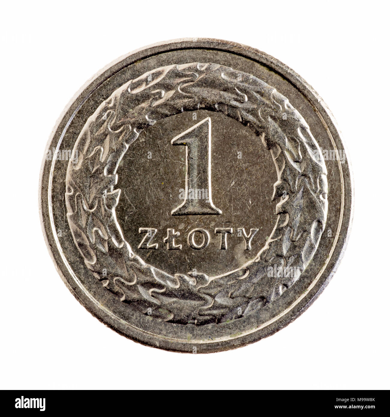 Polish 1 Zloty Coin Stock Photo Alamy