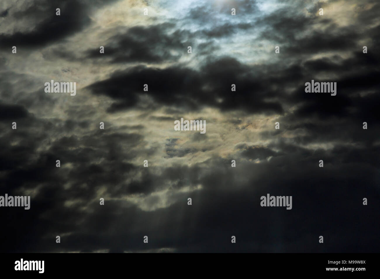 Dramatic Thunderclouds Heavy gale black stormy clouds Light in the Dark ...
