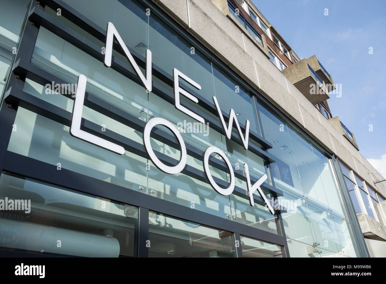 Exterior facade of New Look store on Hammersmith King Street, London ...