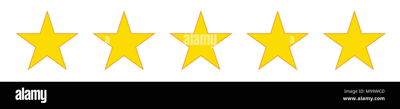 Rating Review icon - Flat design, glyph style icon - Yellow Stock Photo ...