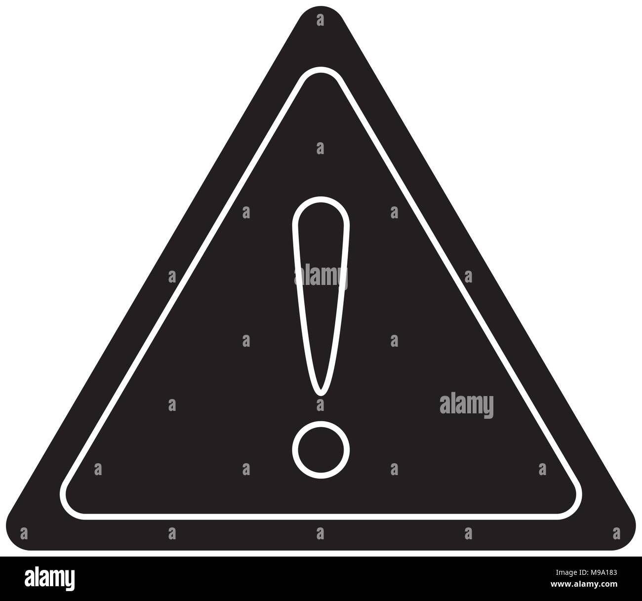 warning sign icon over white background, vector illustration Stock ...