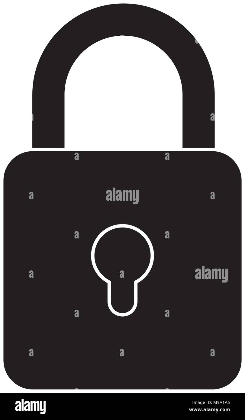 security padlock icon over white background, vector illustration Stock ...