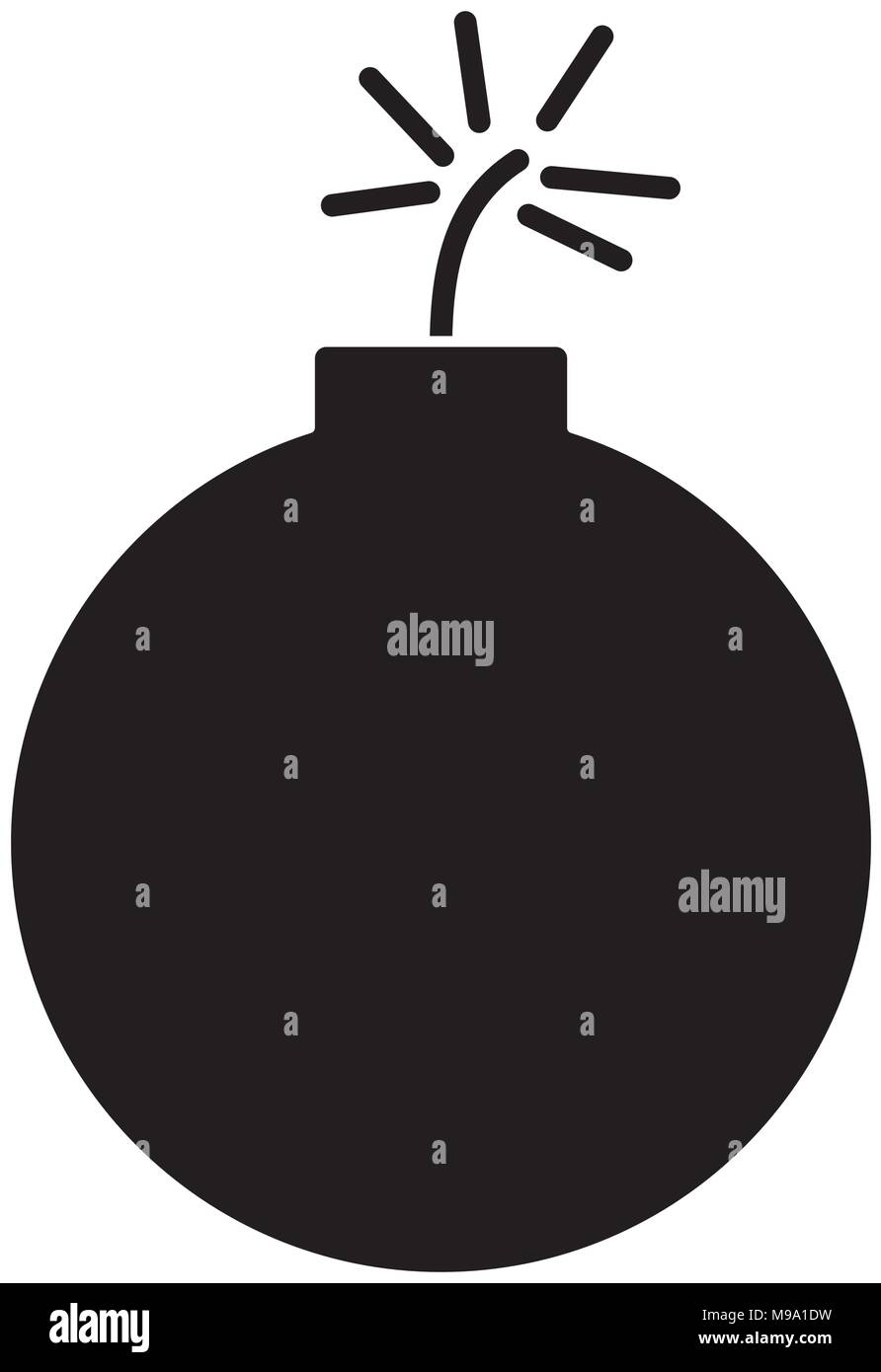 bomb icon over white background, vector illustration Stock Vector Image ...