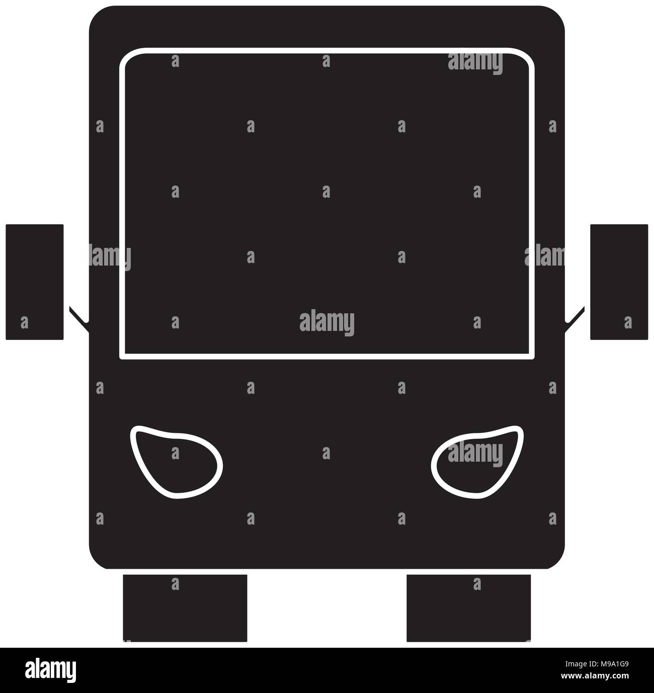 bus icon over white background, vector illustration Stock Vector Image ...