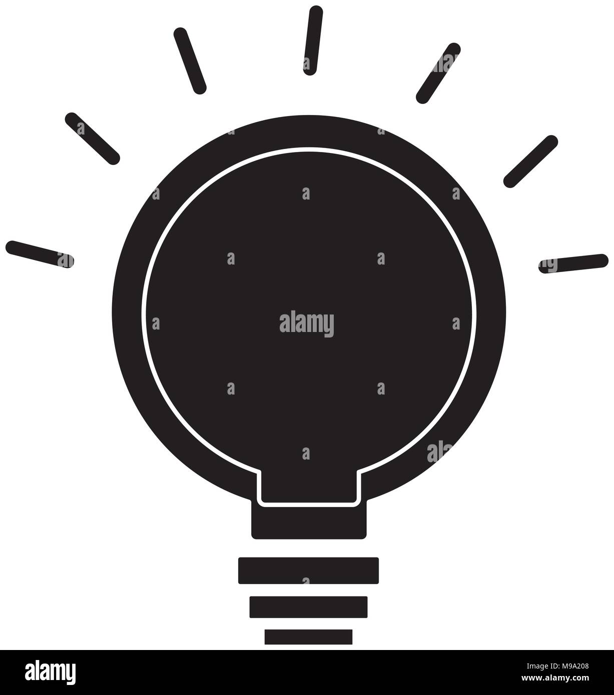 bright bulb icon over white background, vector illustration Stock ...