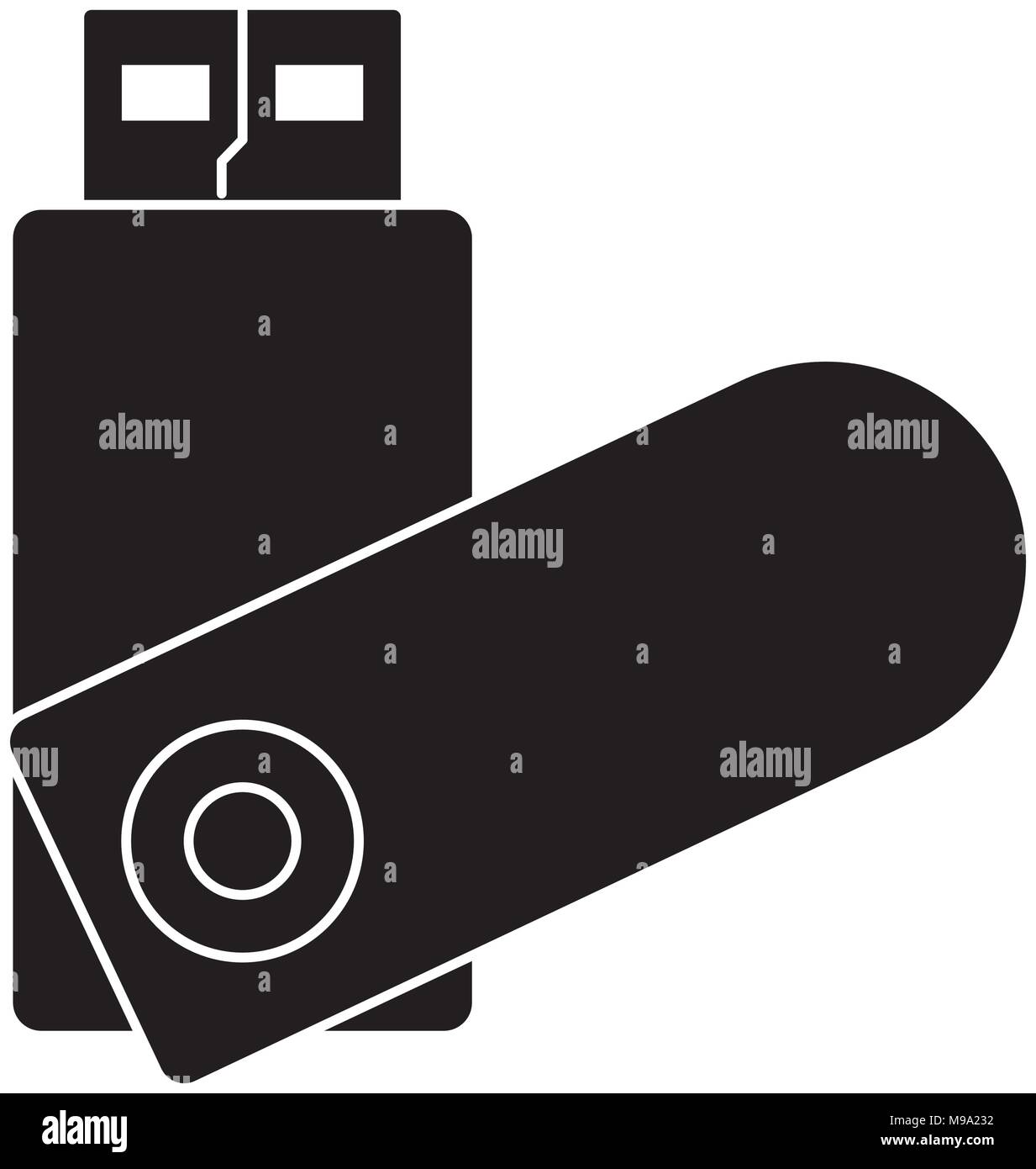 usb icon over white background, vector illustration Stock Vector Image ...