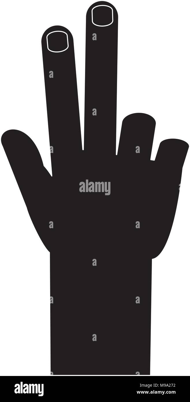 human hand icon over white background, vector illustration Stock Vector ...