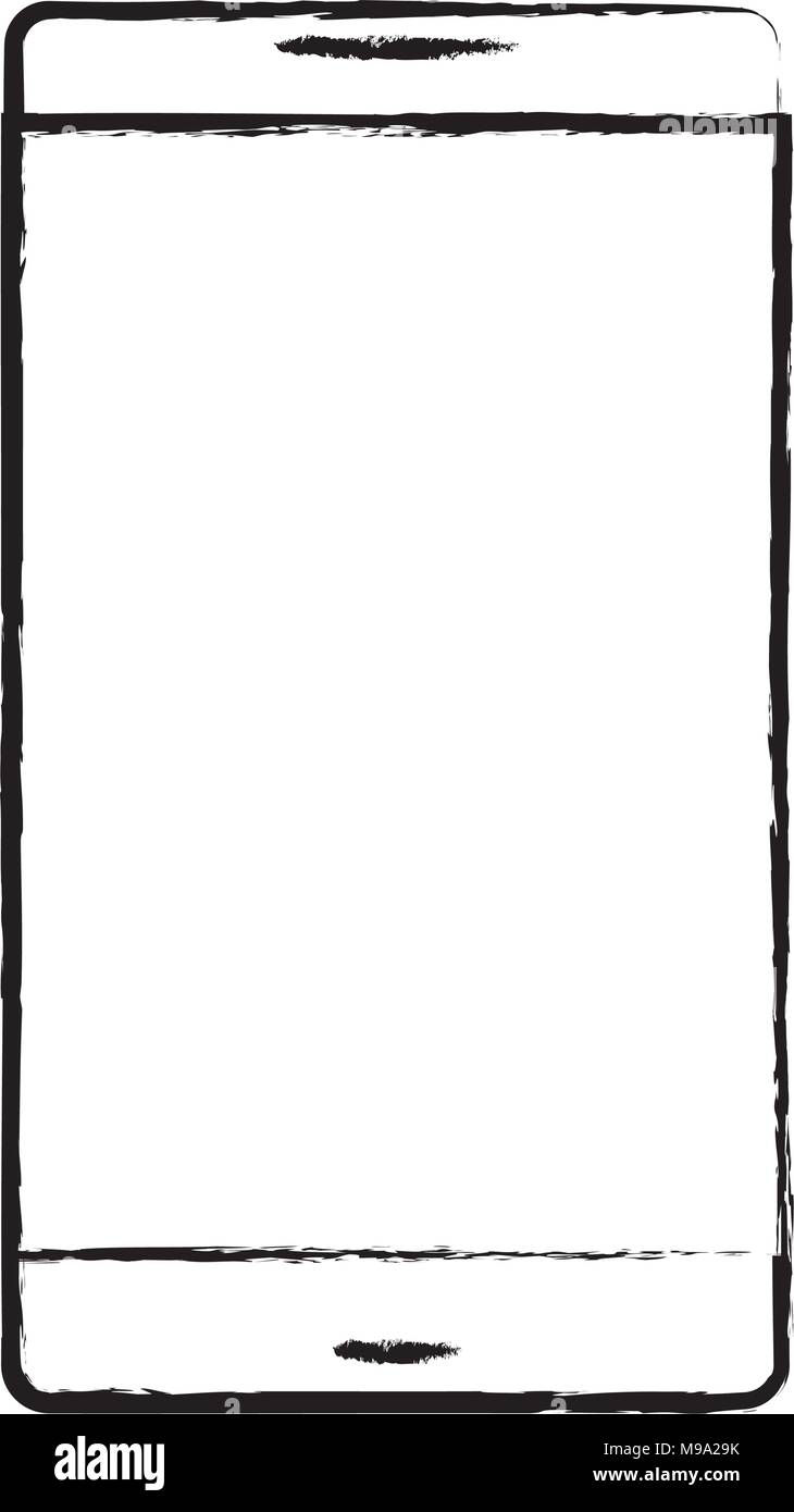 smartphone device icon over white background, vector illustration Stock ...