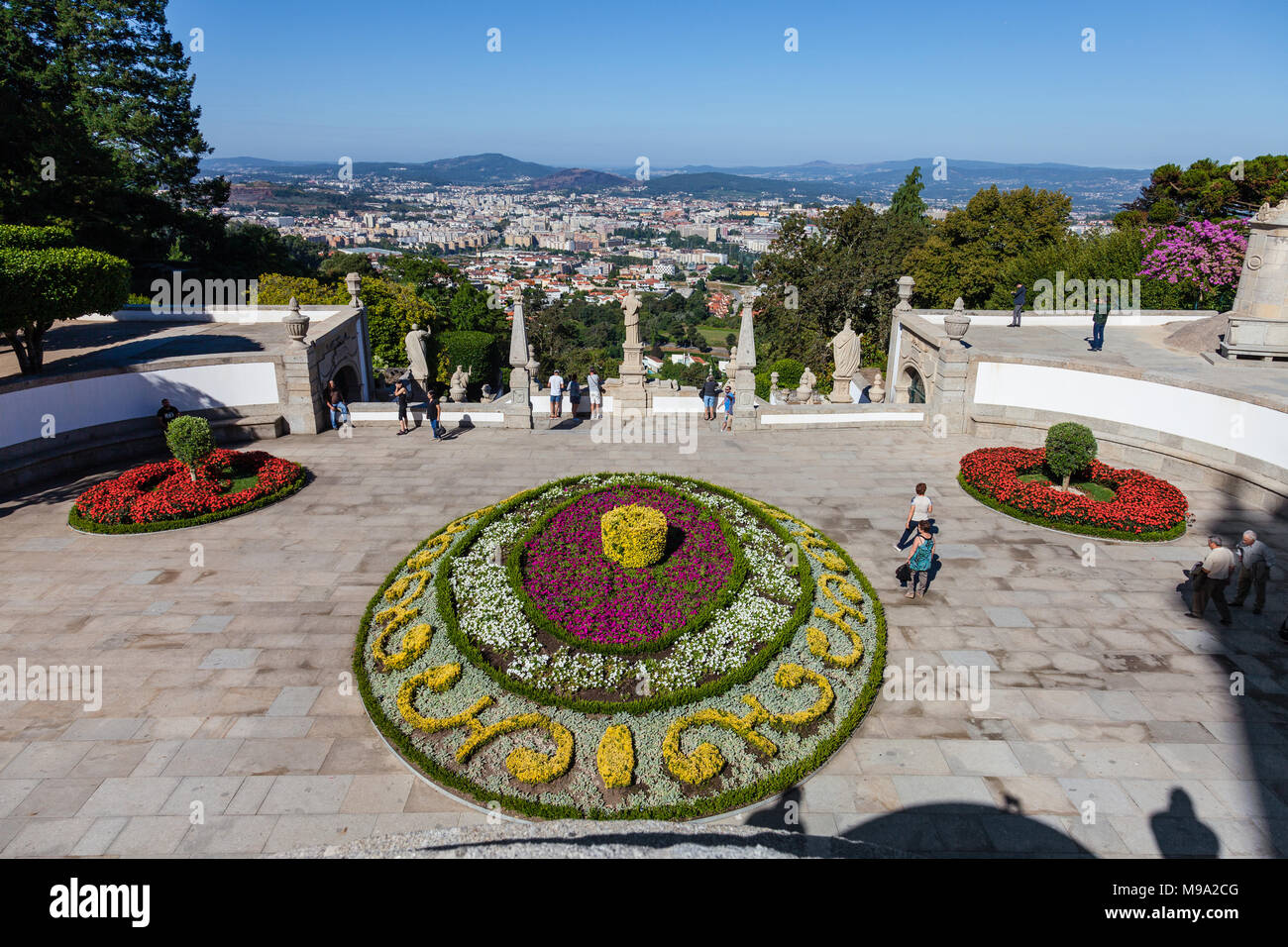 Braga, Portugal. The city of Braga seen from top of staircase of Bom ...