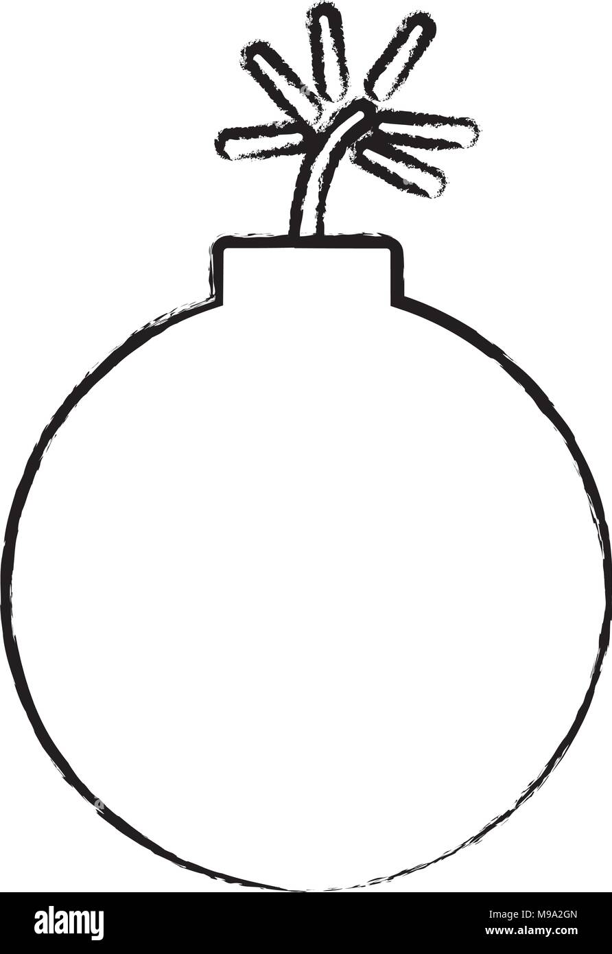 sketch of bomb icon over white background, vector illustration Stock ...