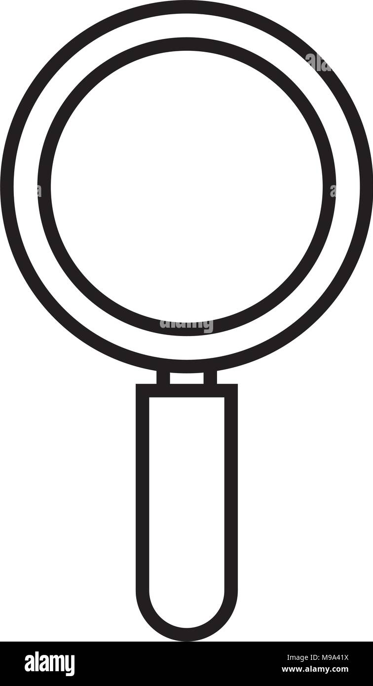 magnifying glass icon over white background, vector illustration Stock ...