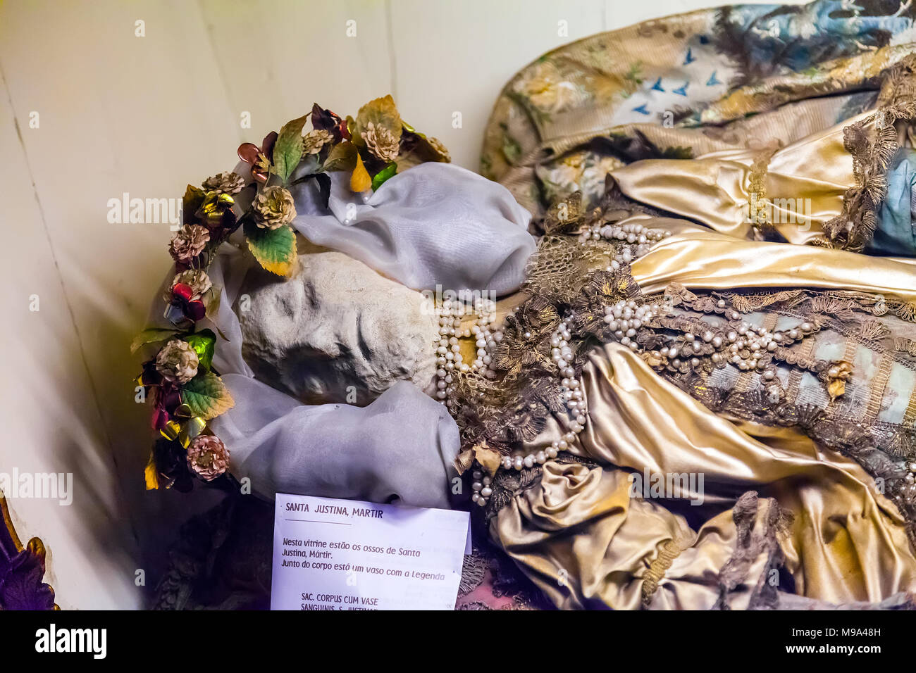 Lisbon, Portugal. Remains of Saint Justina of Padua in Santo Antonio de ...