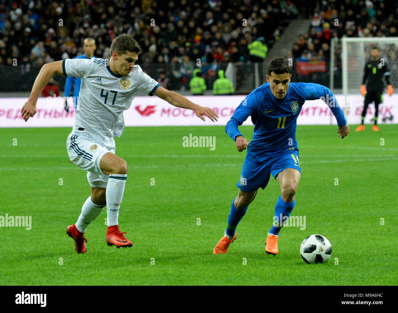 Soccer International Friendly Brazil Russia High Resolution Stock ...