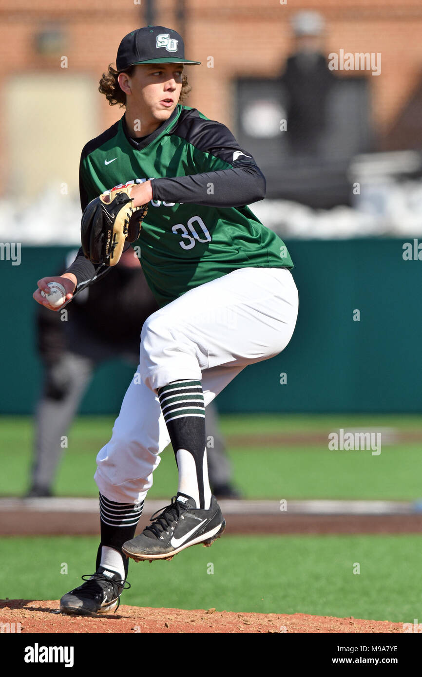 College Park, Maryland, USA. 23rd Mar, 2018. Stetson pitcher LOGAN ...