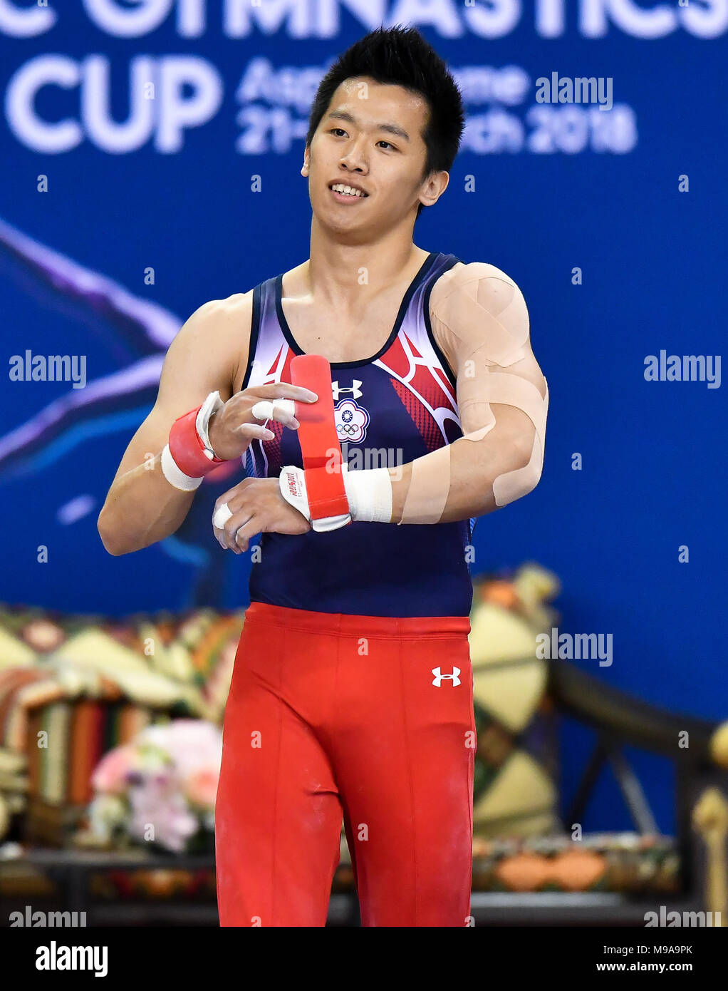 Doha, Qatar. 23rd Mar, 2018. Lee Chih Kai of Chinese Taipei looks on ...