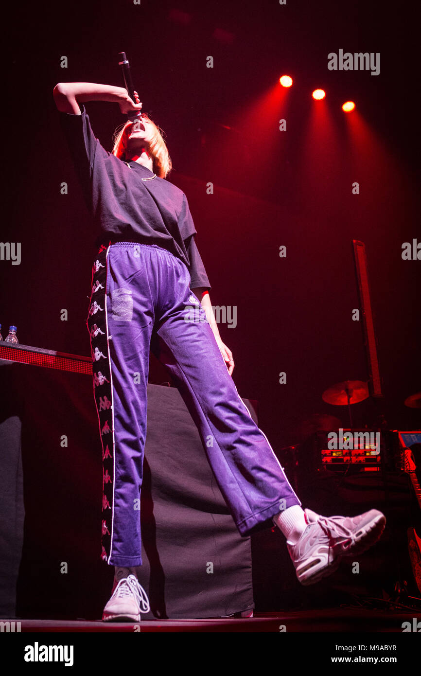 Denmark, Copenhagen - March 23, 2018. The Austrian rapper and singer ...